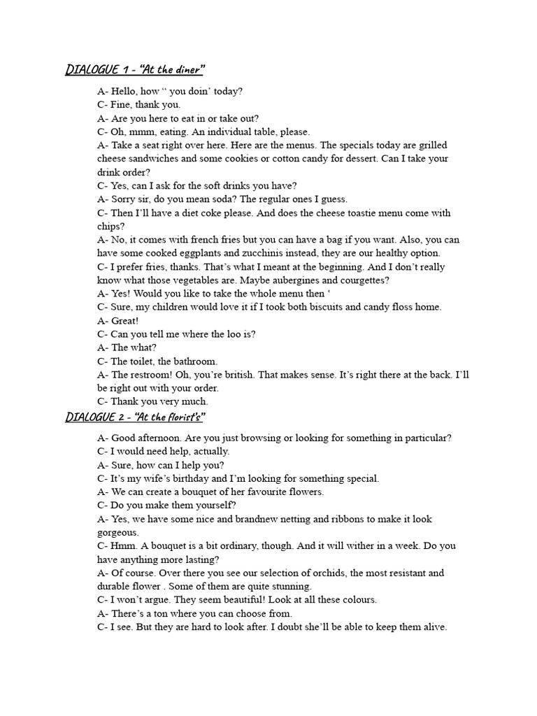Everyday Conversations in English | PDF | Thai Cuisine | Foods