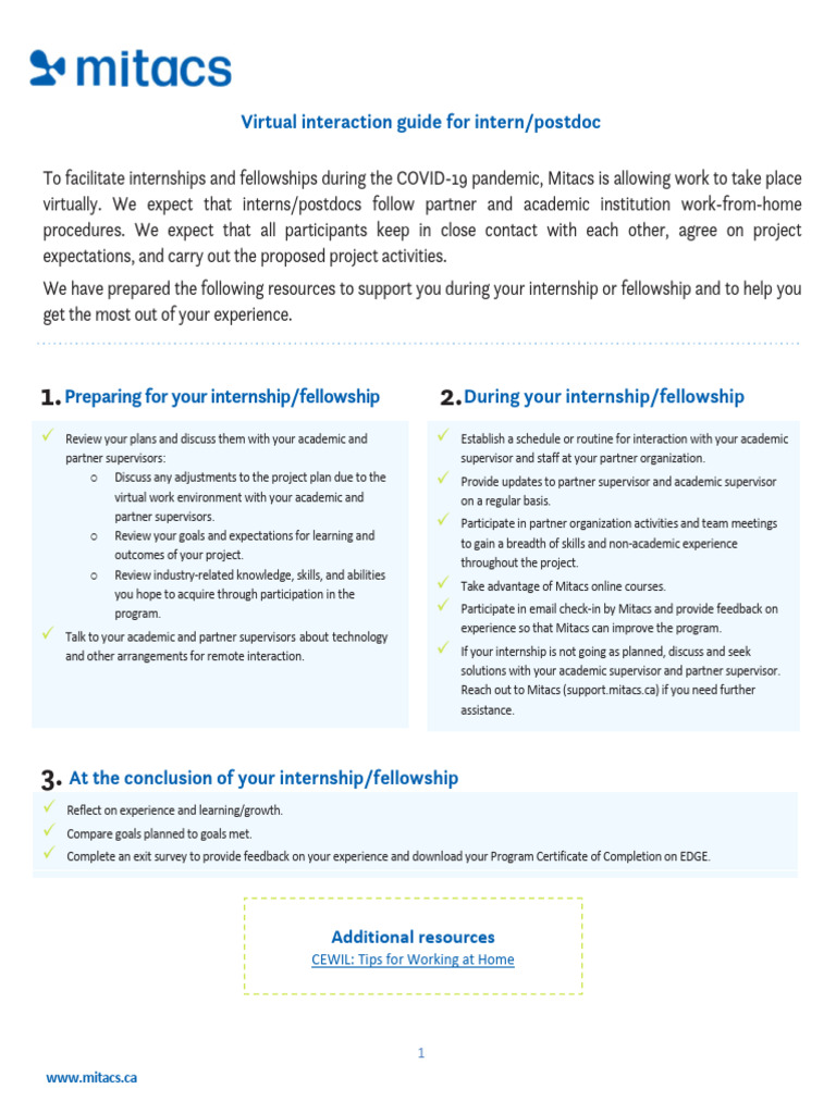 Virtual_Interactions_Guide_EN | PDF | Internship | Job Hunting