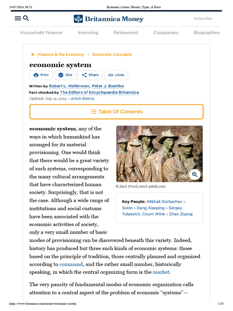 Economic System - History, Types, & Facts | PDF | Capitalism | Market ...