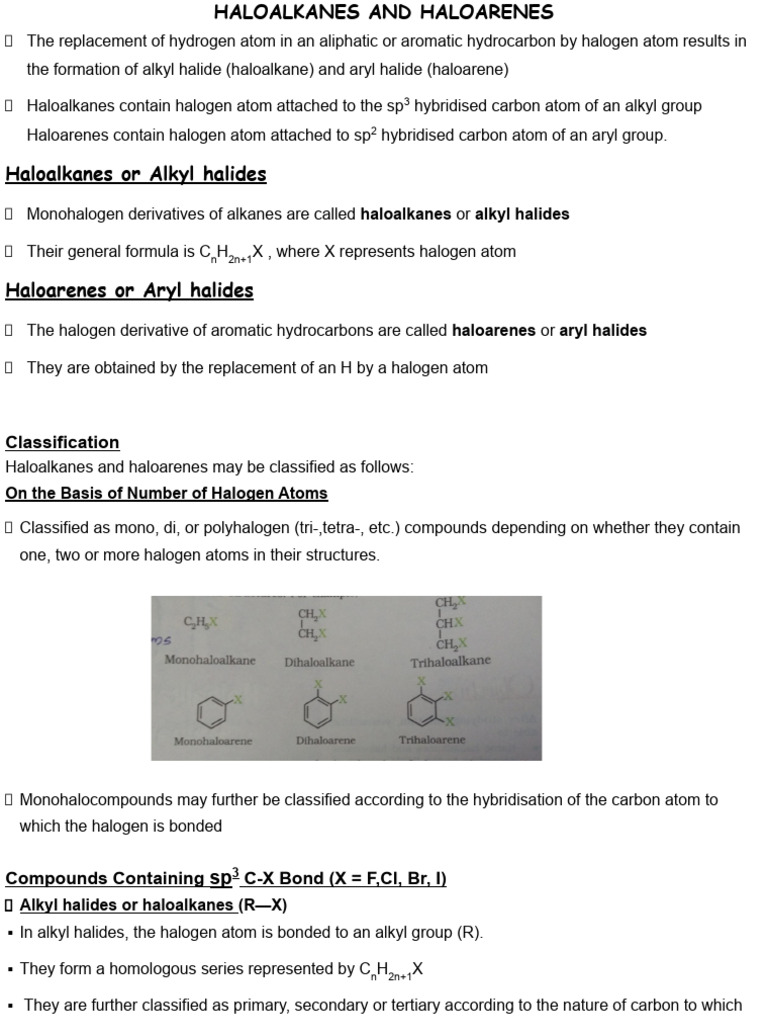 Haloalkanes and Haloarenes | PDF | Chemical Reactions | Chloroform