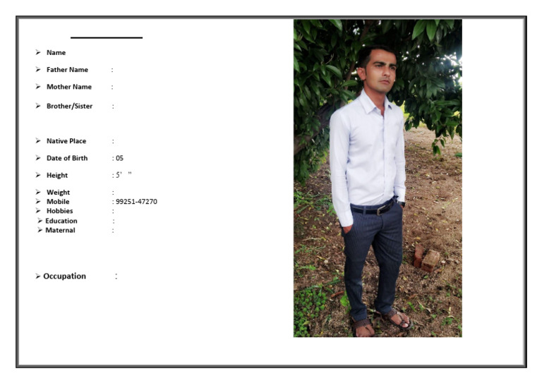 BIO DATA - Piyush v malaviya-2 | PDF