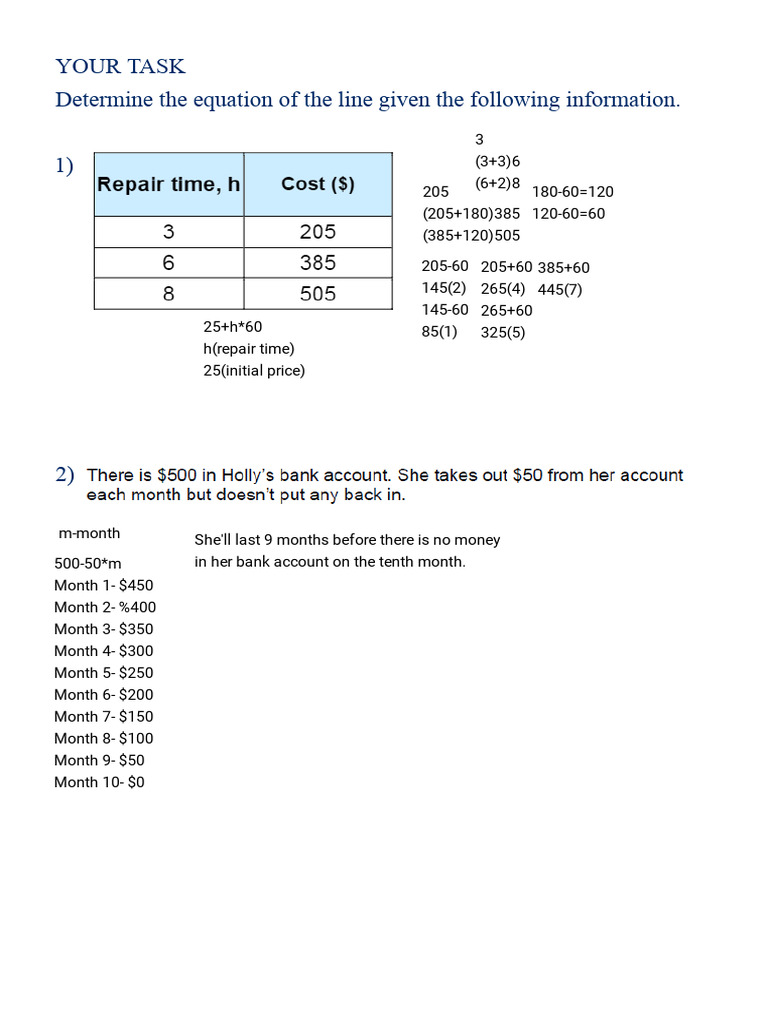 Ethan Donovan - Assignment - Linear Equations | PDF