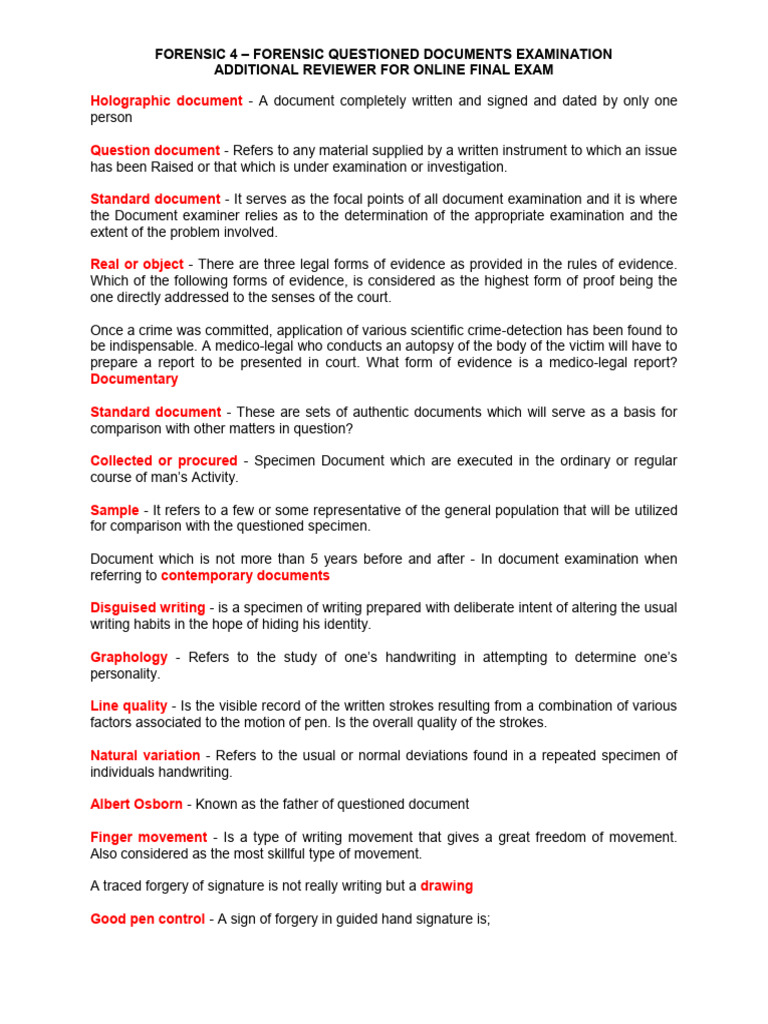 FORENSIC 4 Final Additional Reviewer | PDF | Signature
