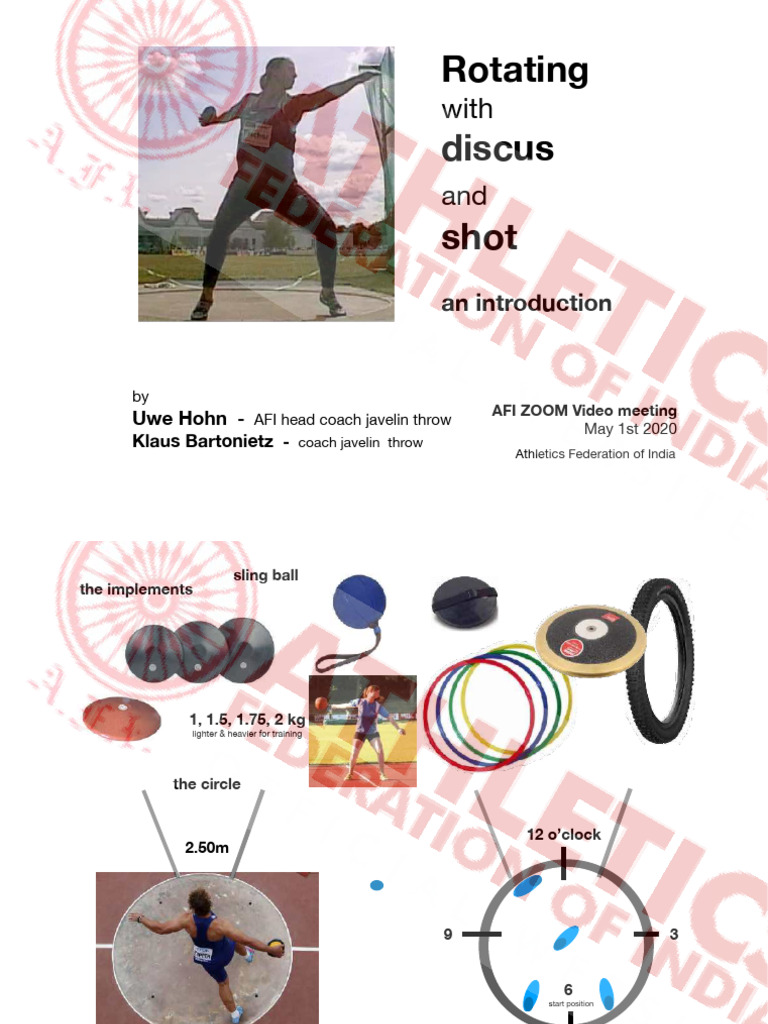 SAI AFI Online Coaching Course Discus Shot Basics | PDF | Track And Field
