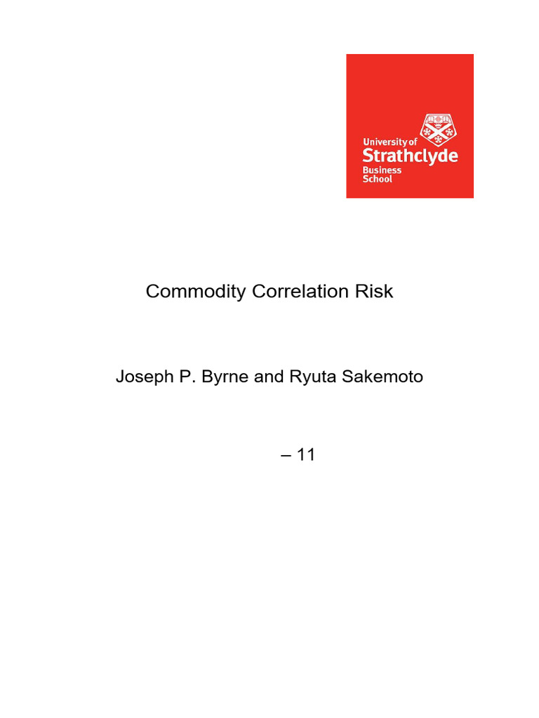 Commodity_Correlation_Risk | PDF | Vector Autoregression | Variance