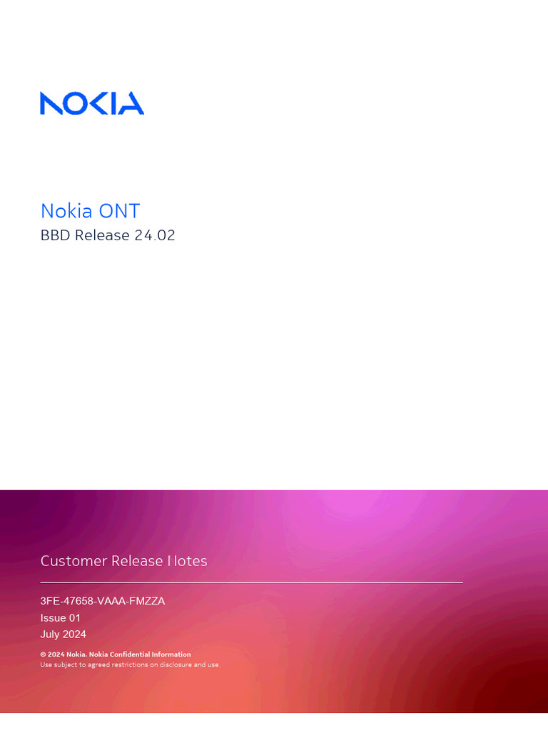 Release Notes ONT R24.02 | PDF | Wi Fi | I Pv6