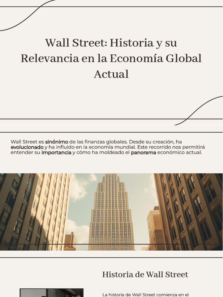 Historia y Relevancia de Wall Street | PDF