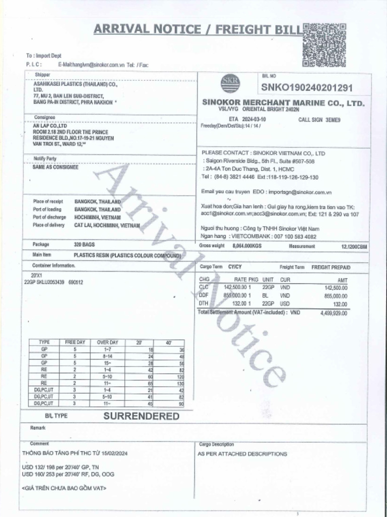 Bộ chứng từ nhập khẩu QTXNK | PDF