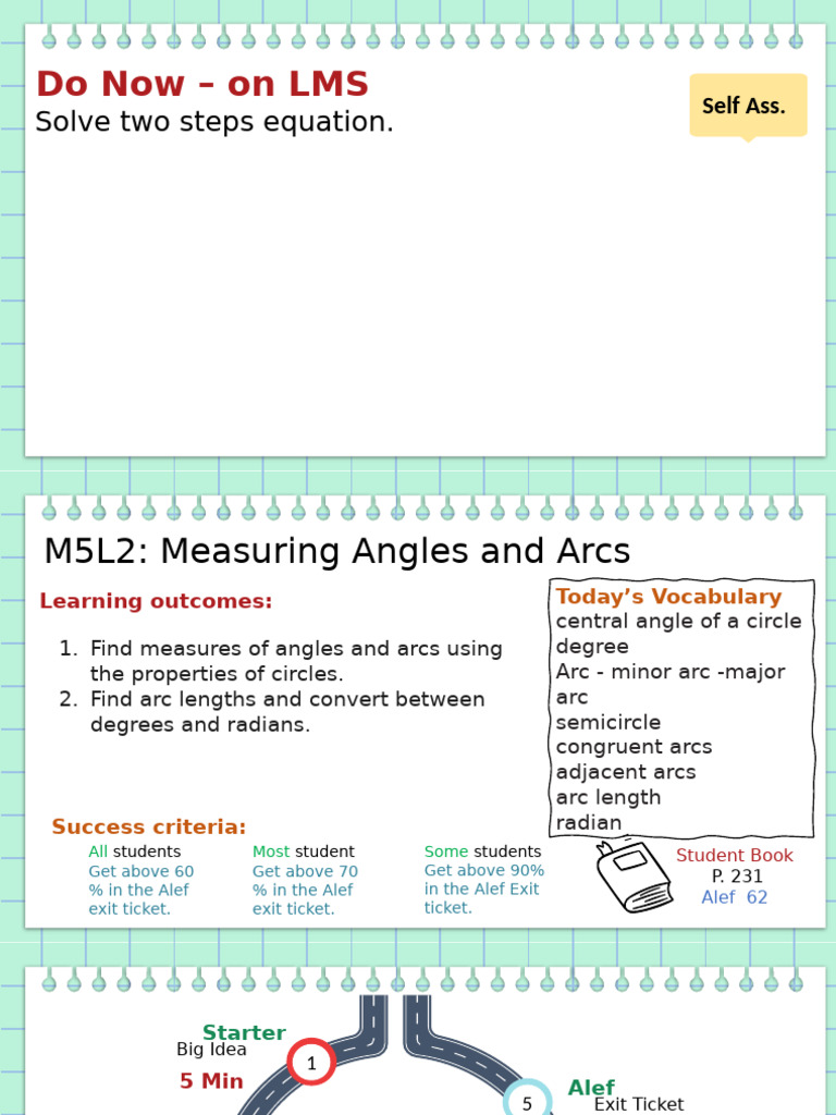 Measuring Angles and Arcs Guide | PDF | Angle | Geometric Measurement
