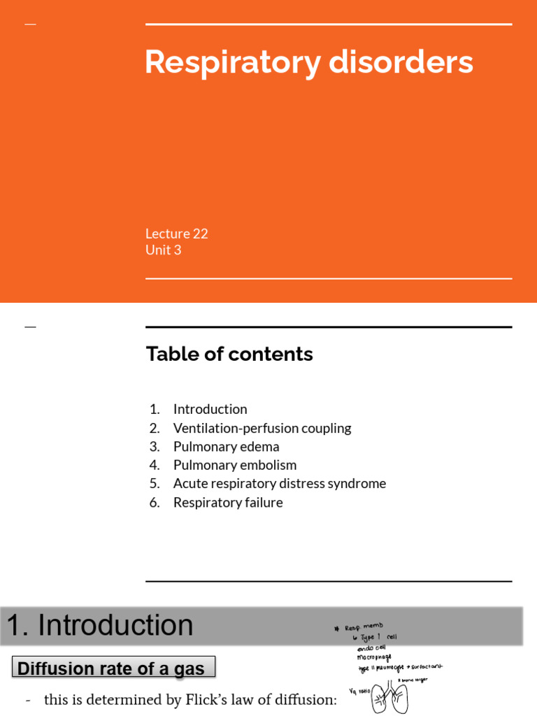 Lecture 22.2 - Respiratory Disorders | PDF | Lung | Respiratory System