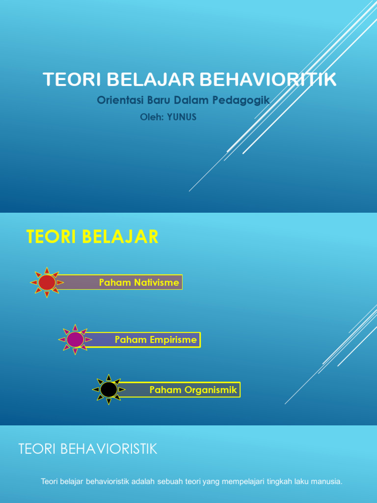 Teori Belajar Behavioristik | PDF