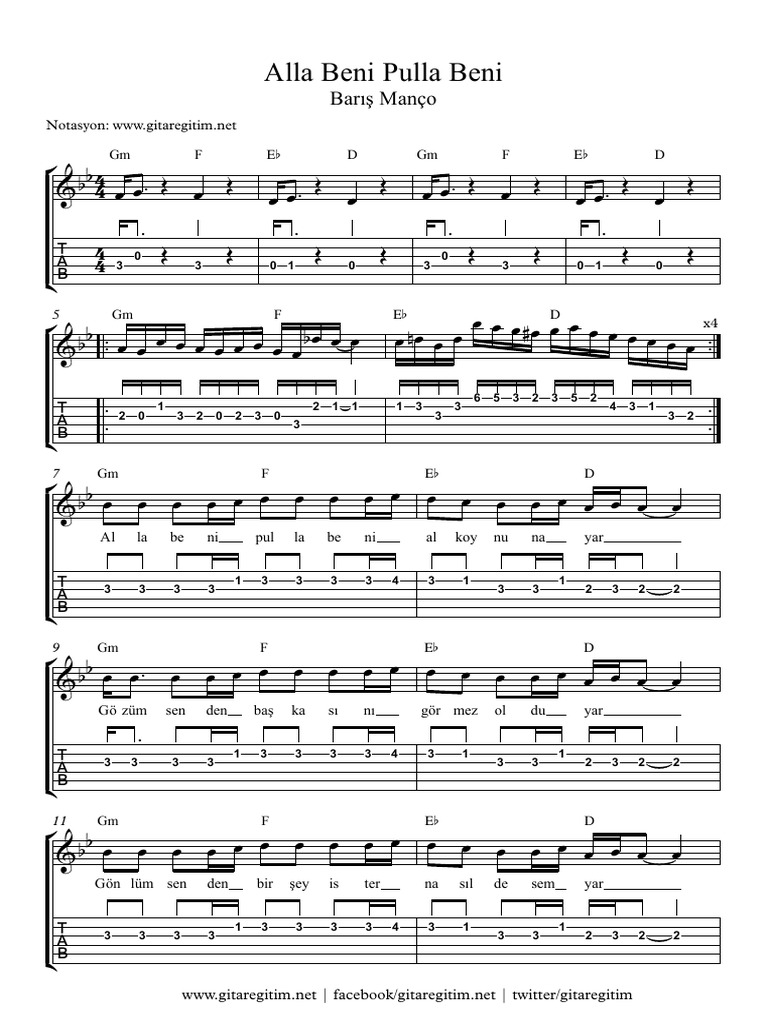 Alla Beni Pulla Beni GM | PDF