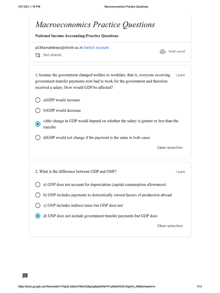 Macro Questions | PDF