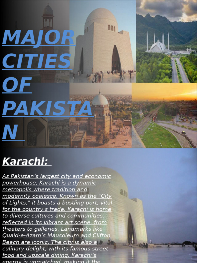 Major Cities of Pakistan Overview | PDF | Lahore
