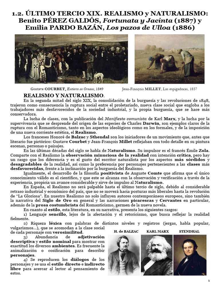 1.2. Realismo. Naturalismo | PDF | Realismo literario