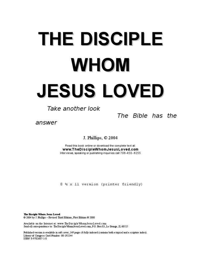 The Disciple Jesus Loved | Gospel Of John | Disciple (Christianity)