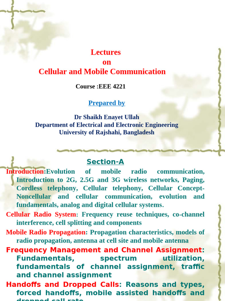 OKK Section B Cellular Mobile Communications | PDF | Orthogonal Frequency Division Multiplexing ...