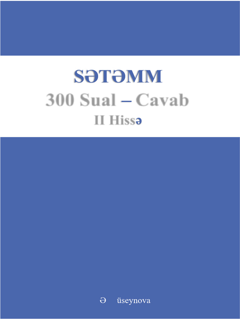 300 Sual Cavab | PDF