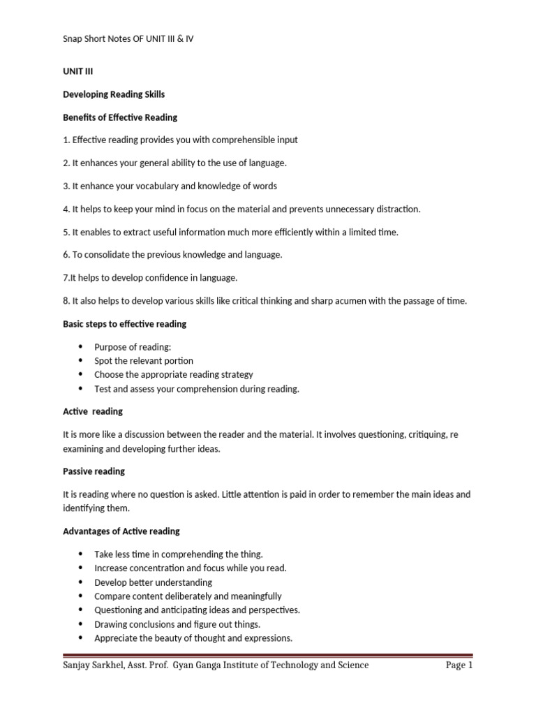 Reading Writing Skills | PDF | Essays | Human Communication Reading Writing Skills | PDF | Essays | Human Communication