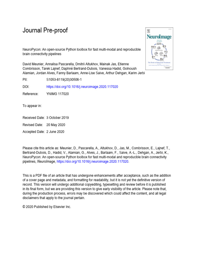NeuroPycon An Open-Source Python Toolbox For Fast | PDF | Magnetoencephalography | Image ...