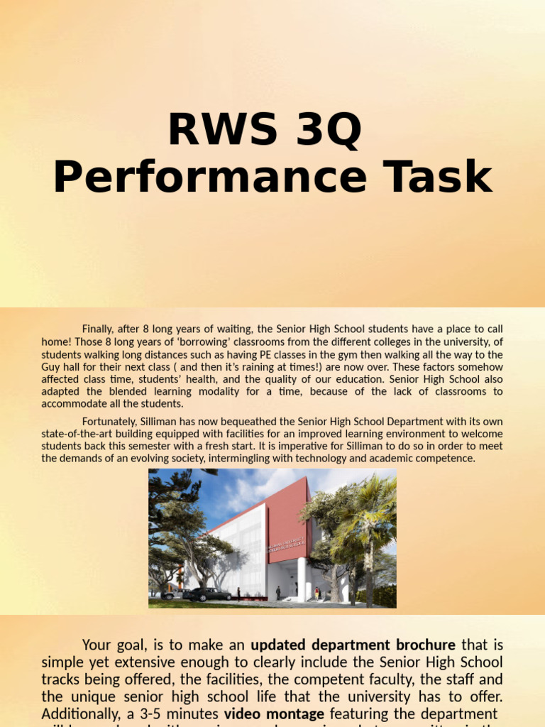 RWS Performance Task 3Q | PDF | Human Communication