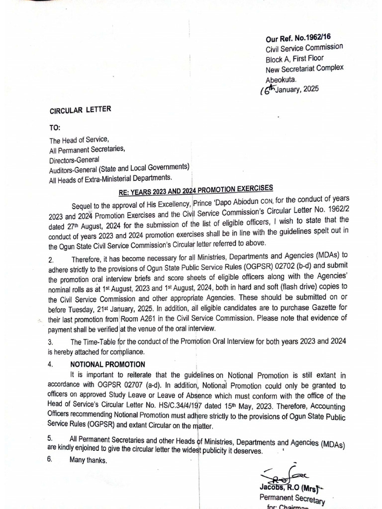 Promotion Circular | PDF