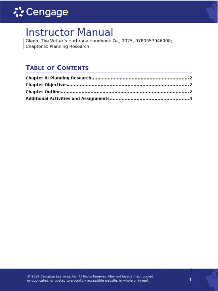 Instructor Manual Sample Light - CH8 - CD | PDF
