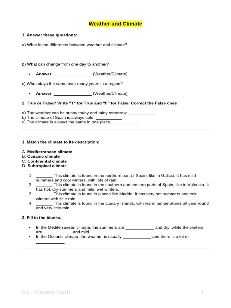 Saif_Weather and Climate | PDF | Rain | Subtropics