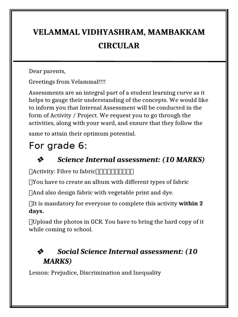 Revised Grade6_Circular (2) | PDF