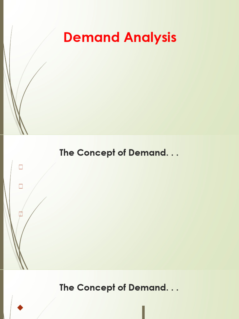 Demand Analysis | PDF | Demand | Demand Curve