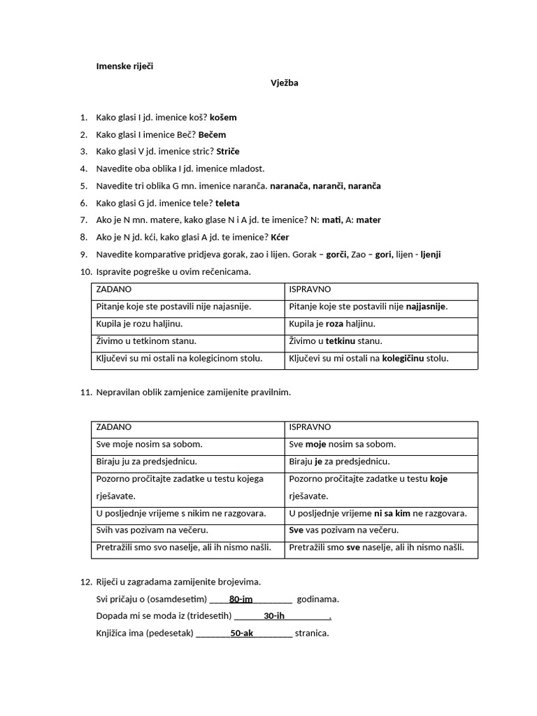 PO, Imenske Riječi | PDF