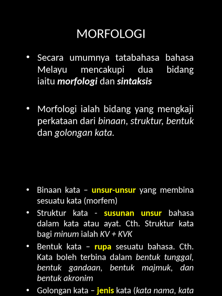 MORFOLOGI | PDF