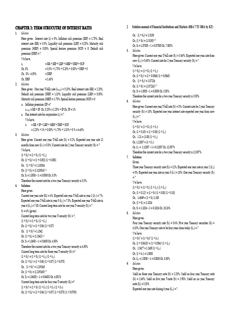 FIM All Chapters Solution Folder (1) | PDF | Banks | Reserve Requirement