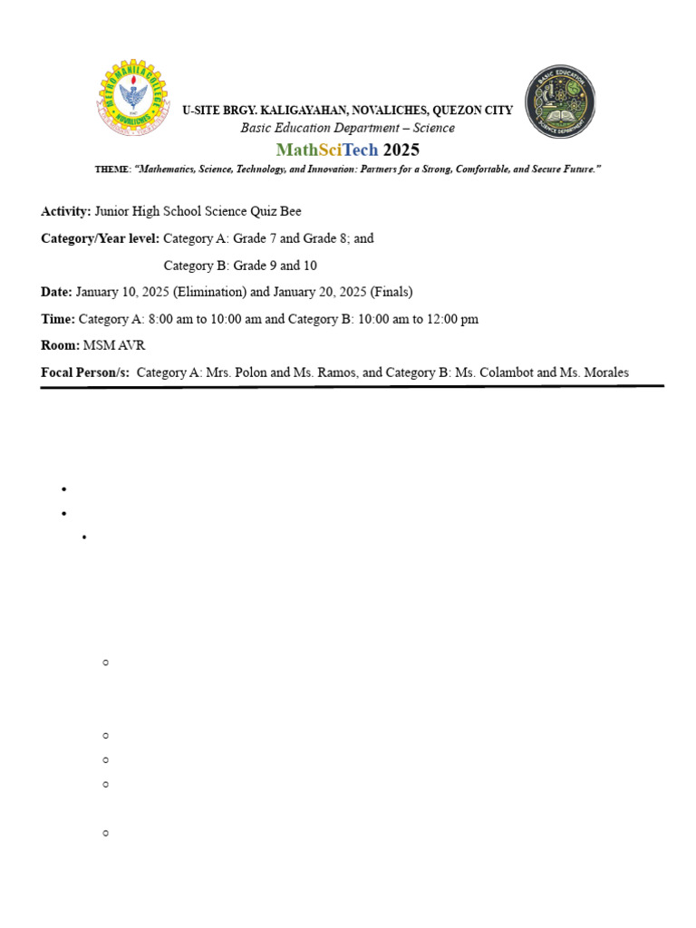 MST-Science-Mechanics-2025 | PDF | Creativity | Science