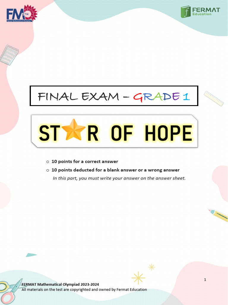 Grade 1 Star of Hope | PDF