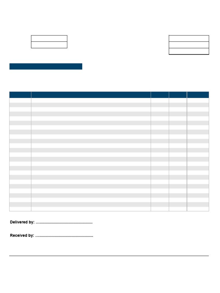 Delivery Note | PDF