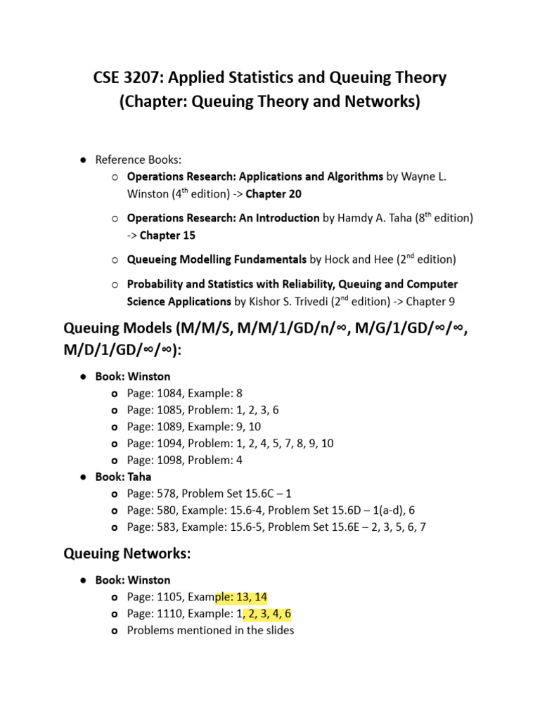 Queuing Theory and Networks Overview | PDF