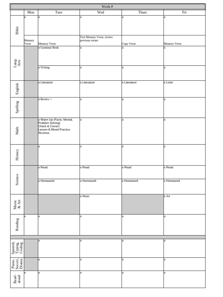 Blank Lesson Plans | PDF
