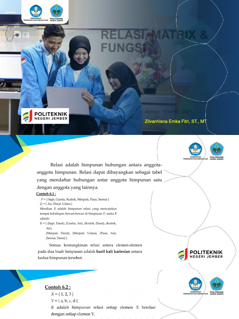 4,5,6. Relasi, Matrix Fungsi | PDF