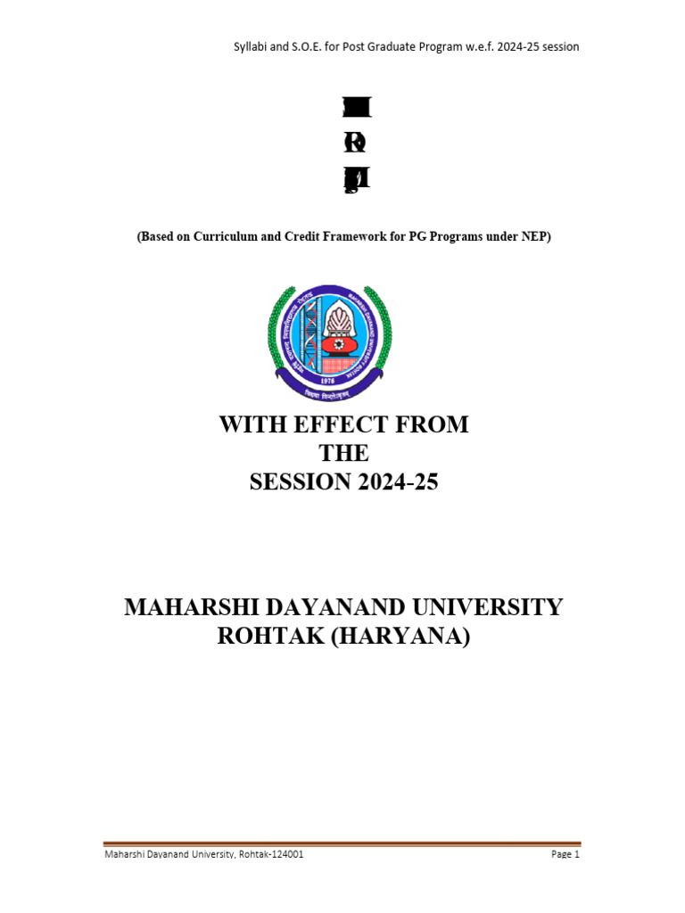 M.sc. Zoology Syllabus NEP 2024 | PDF | Biomolecules | Enzyme