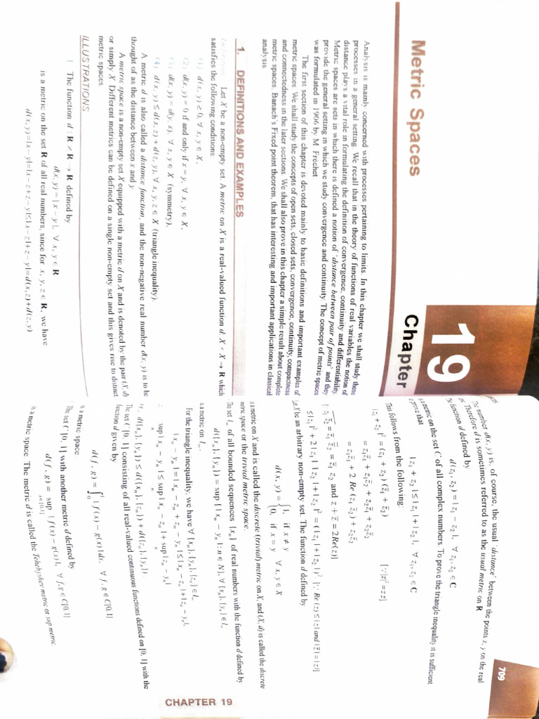 Metric Space | PDF | Metric Space | Mathematical Analysis