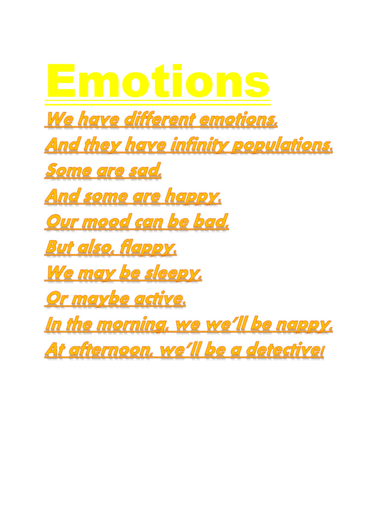 Poem of Emotions | PDF