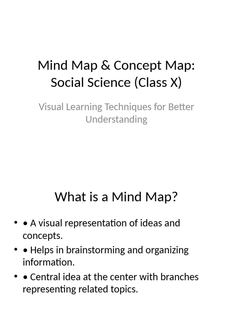 Mind Map Concept Map Social Science No Images | PDF