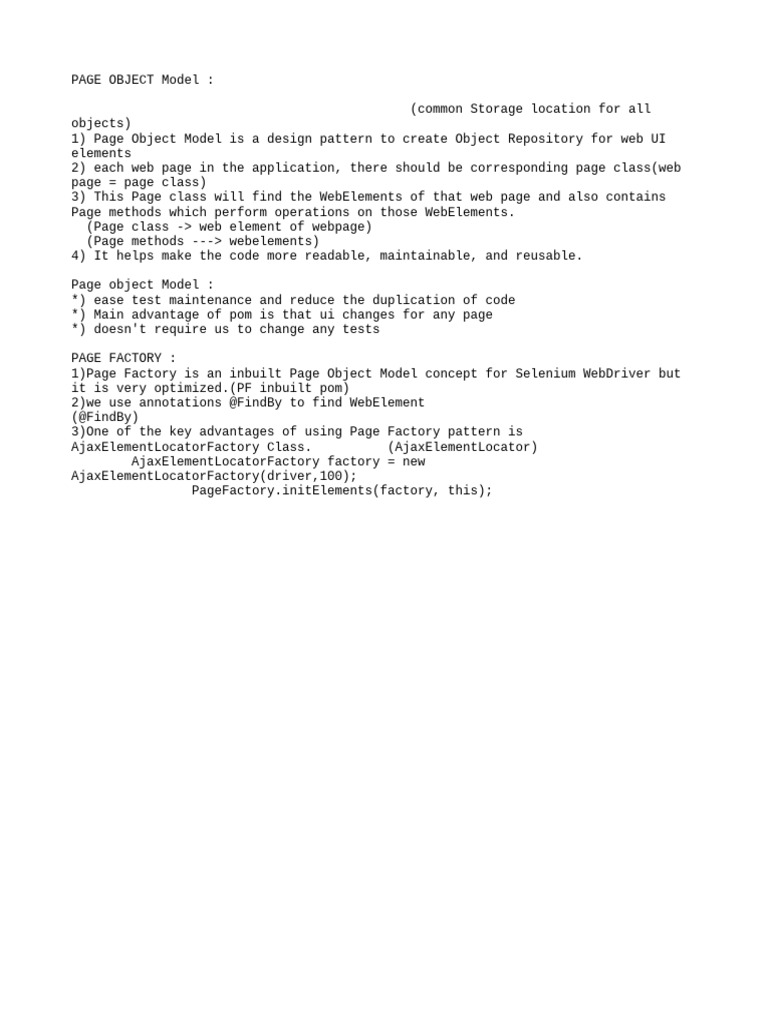 Pageobjectmodel Pdf