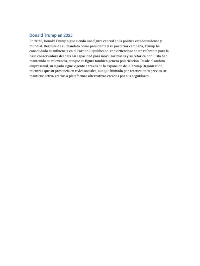 Donald Trump en 2025 | PDF