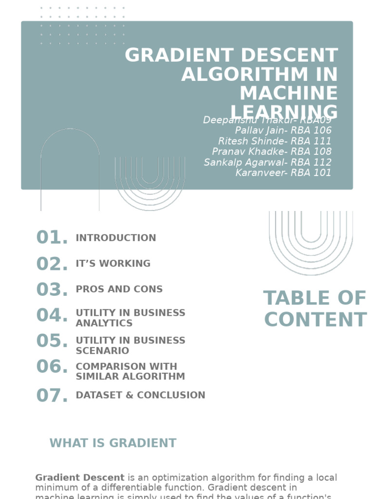 Gradient Descent | PDF | Mathematical Optimization | Machine Learning