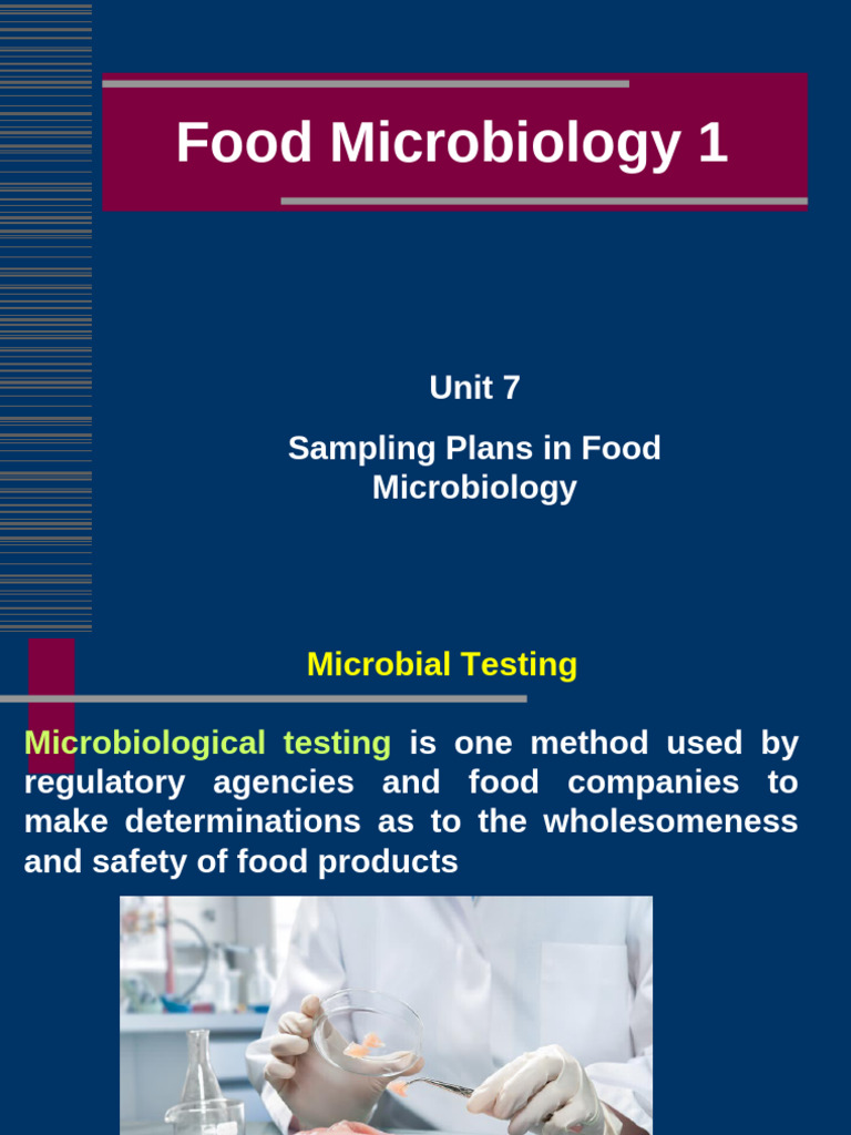 Food Microbiology: Sampling Plans Explained | PDF | Sampling ...