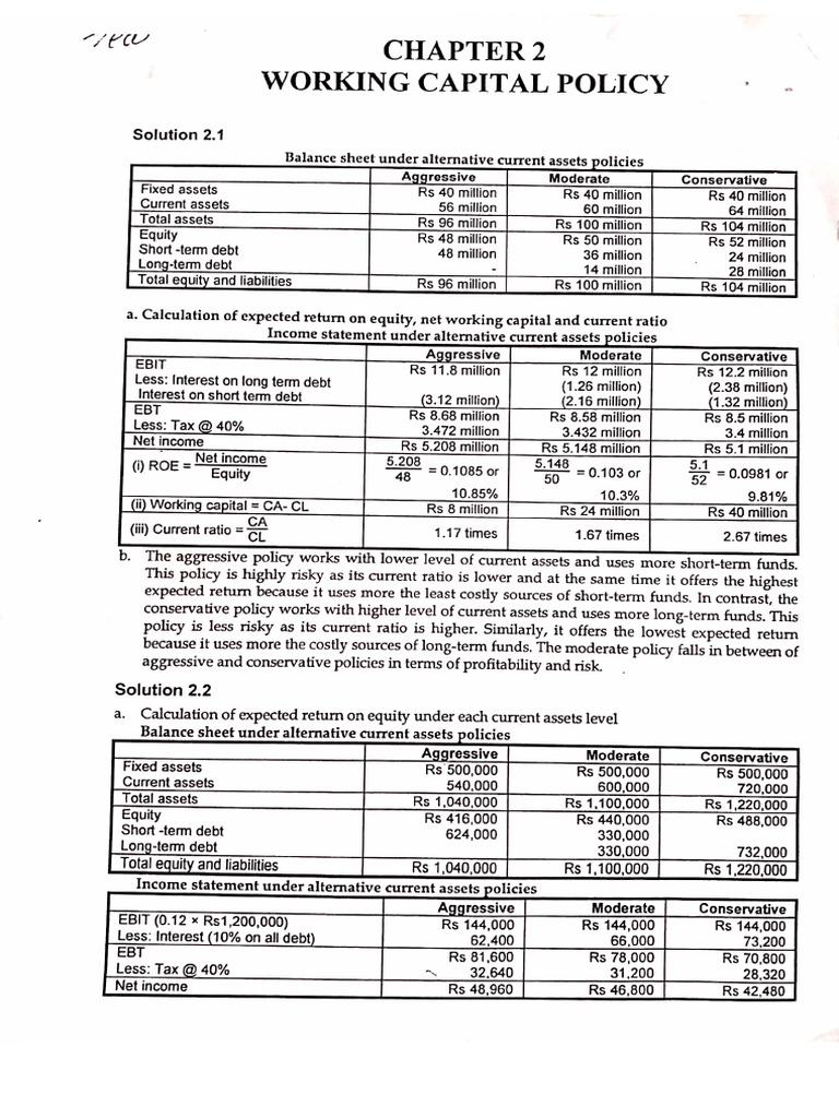Working Capital | PDF