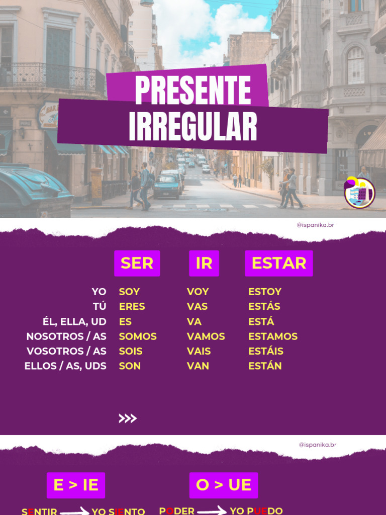 Diapositiva Clase Presente Irregular | PDF