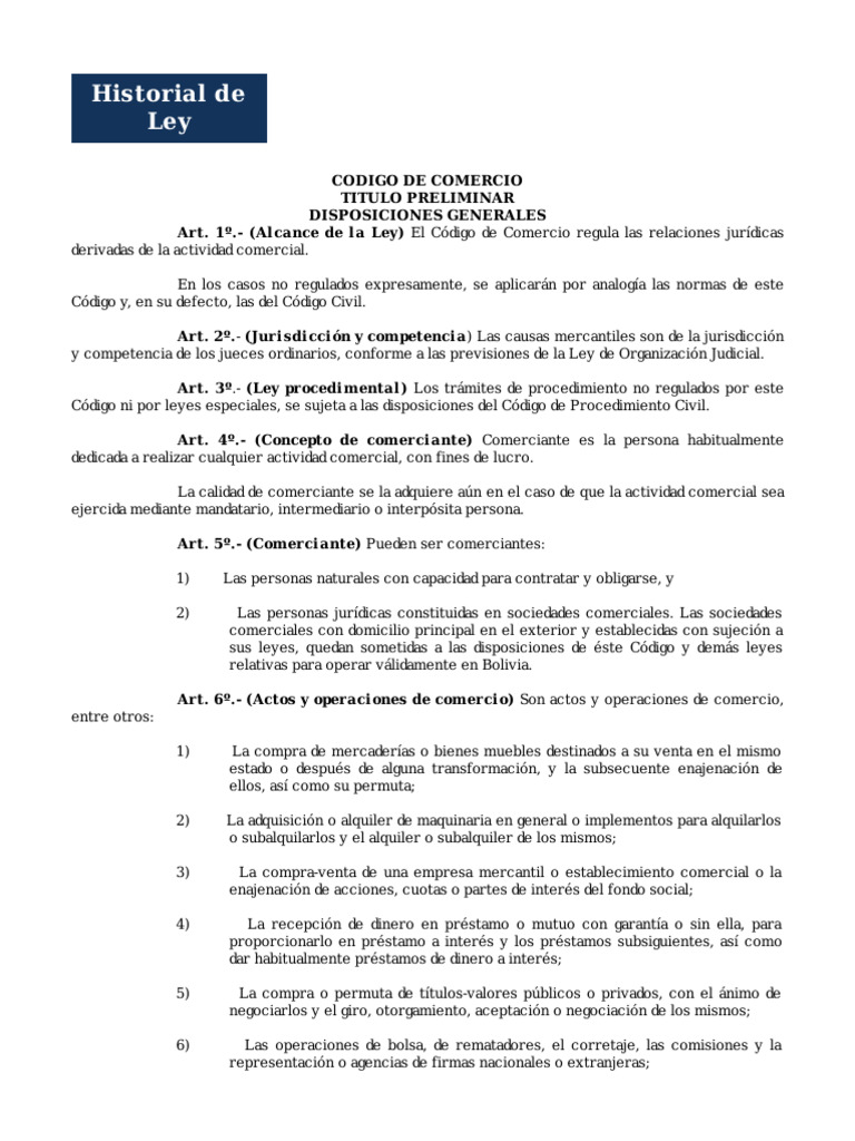 Codigo Comercial | PDF | Contabilidad | Sociedad de responsabilidad ...